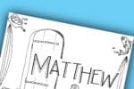 Free Printable: Matthew Coloring Page