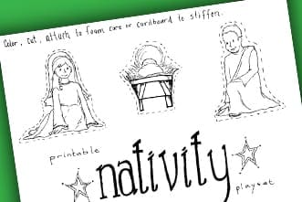 Free Printable Package: “Jesus in the Manger” Coloring Pages