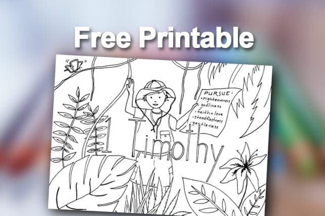 Free Printable: 1 Timothy Coloring Page