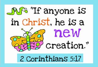 Free Printable: New Creation Bible Verse Card