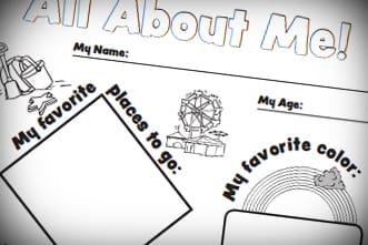 Free Printable: Summer "All About Me"